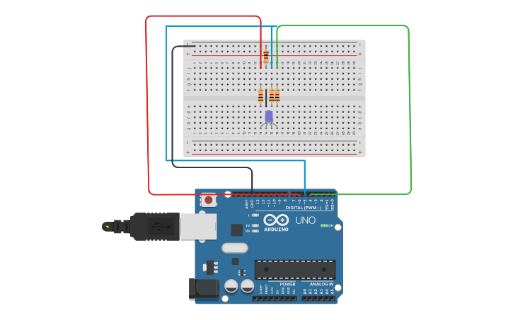 Circuit design SOS LED GRD | Tinkercad