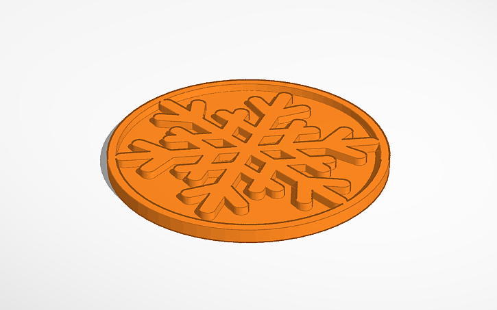 3D design Snowflake coaster 1 - Tinkercad