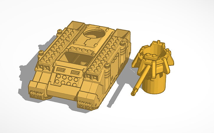 3D design warhammer 40k predator tank (lego compatible) - Tinkercad