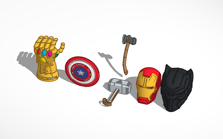 3D design Marvel Finger Wars - Tinkercad