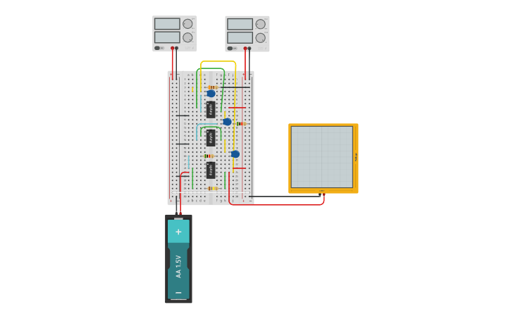 Circuit design Phase Shift Oscillator - Tinkercad