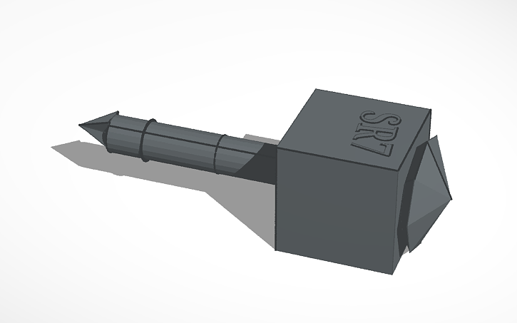 3D design Thor Hammer - Tinkercad