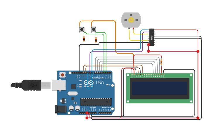 Circuit design MotorFunctional | Tinkercad