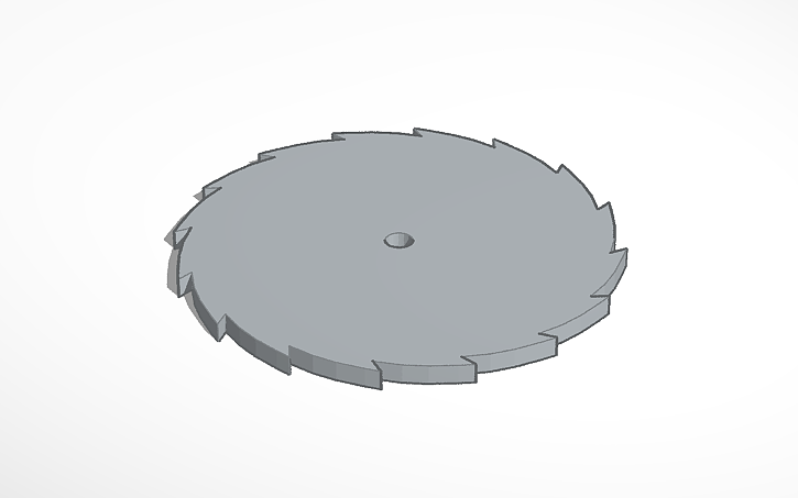 3D design saw blade - Tinkercad