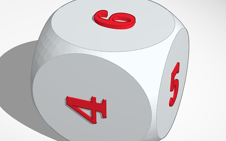 3D design Dice - Tinkercad