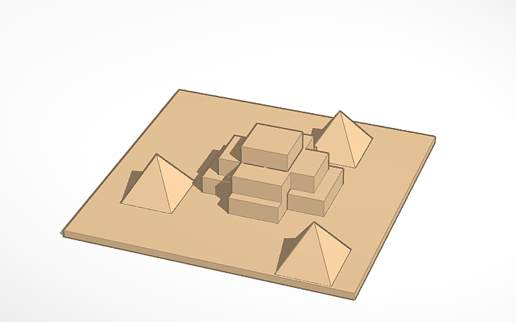 3d Design Pre Built Pyramid And My Pyramid Tinkercad