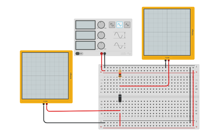 Circuit Design Half Wave Rectifier Tinkercad