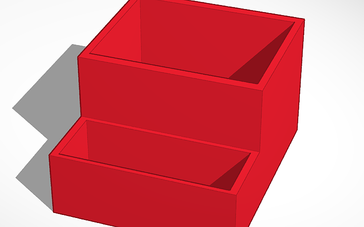 3D design Easy Printed Pencil/ Eraser Box - Tinkercad