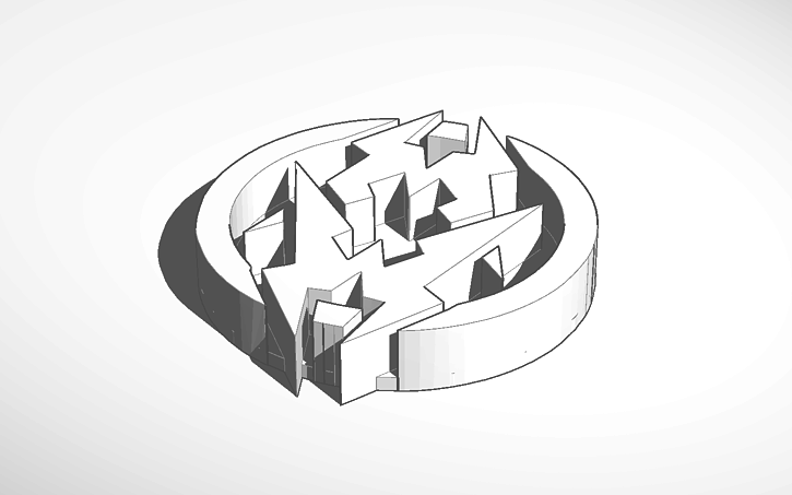 3D design Municipal Waste Logo - Tinkercad
