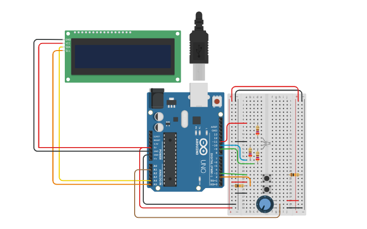 Circuit Design Soluzione Esercizio Interrupt Tinkercad