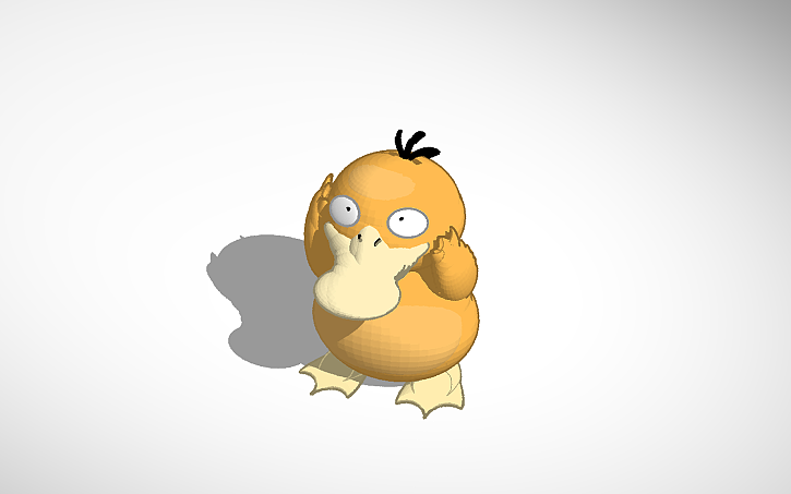 3D design #054 Psyduck - Tinkercad