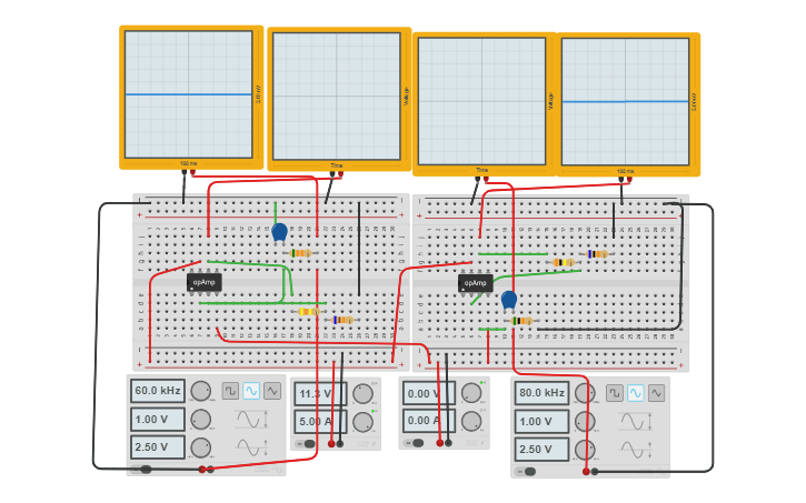 Circuit Design Filtros Bajas Altas Tinkercad