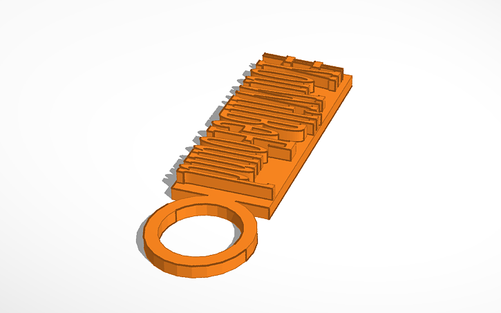 3D design Key Chain - Tinkercad