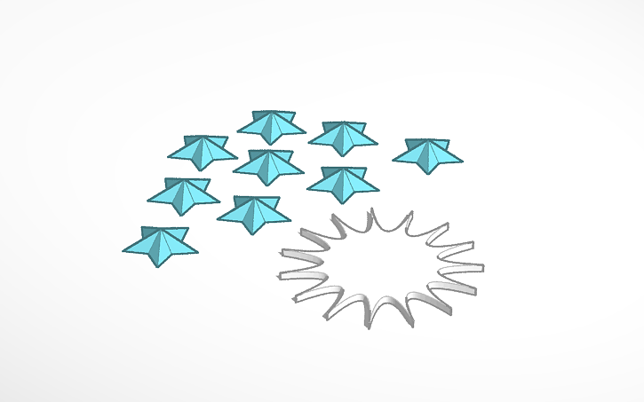 3D design Sun and stars | Tinkercad