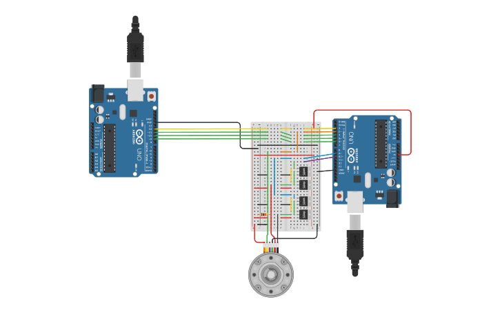 Circuit design Stepper Motor Simulator - Tinkercad