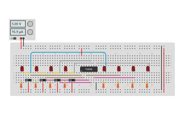Circuit Design Binary To Gray Code Conversion Tinkercad