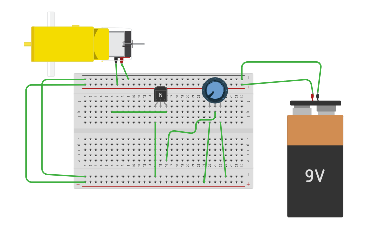 Circuit design Motor | Tinkercad