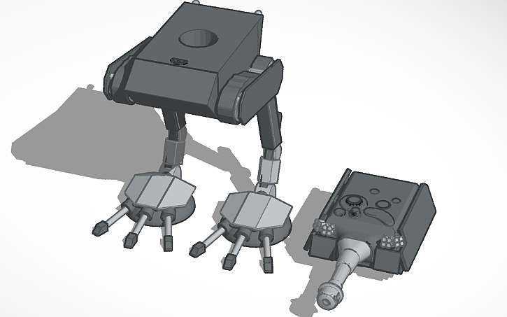3D design experimental super heavy walker - Tinkercad