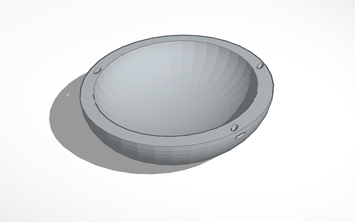 3D design bird bowl bath - Tinkercad