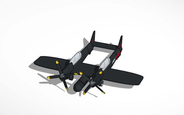 3D design F-82G Twin Mustang Alaska Squadron - Tinkercad