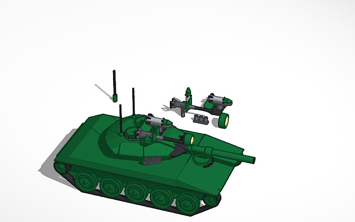 3D design fictional light tank design - Tinkercad
