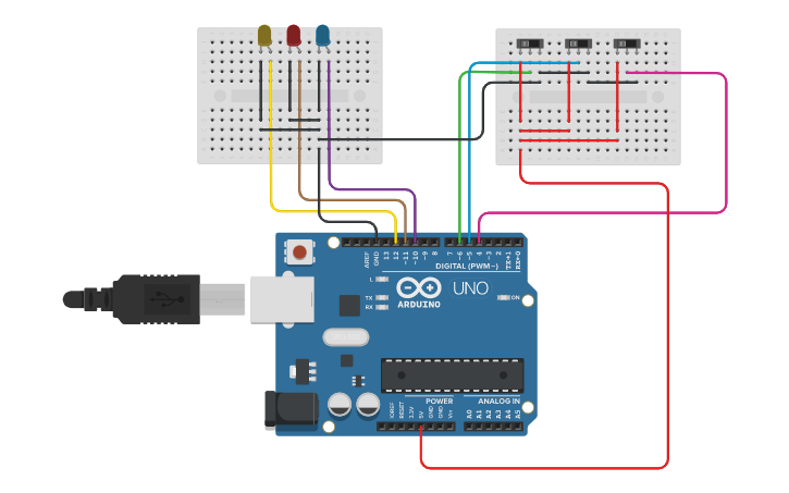 Circuit design Lab 1 Arduino Question 1c - Tinkercad