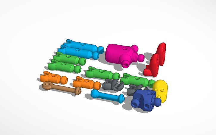 3D design ROBOT action figure - Tinkercad