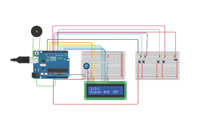 Circuit Design Alarm Tinkercad