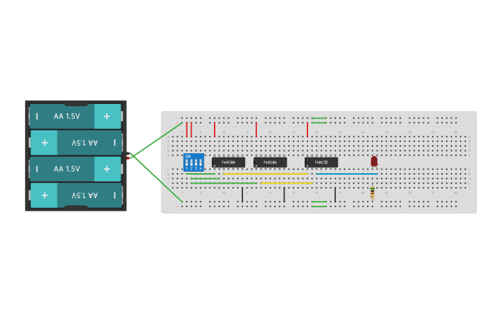 Circuit design (AND_NOT) OR WITH 2 INPUTS - Tinkercad