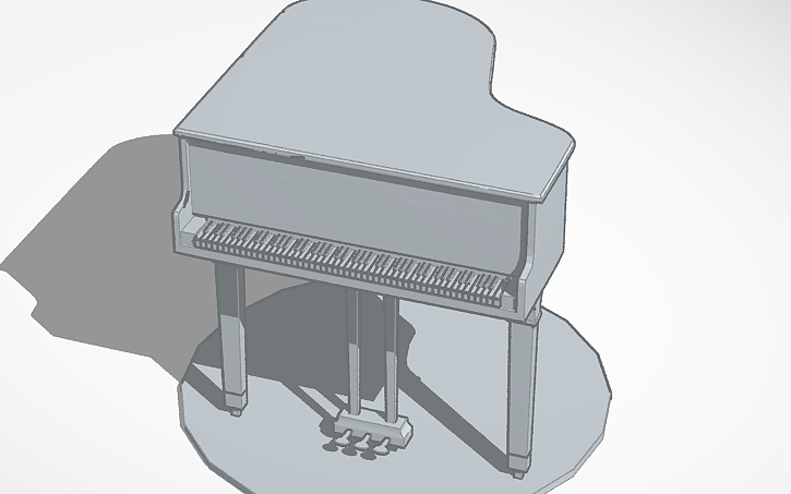 3D design Piano - Tinkercad
