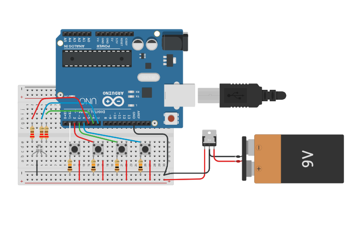 Circuit Design Rgb Led With Push Button Tinkercad