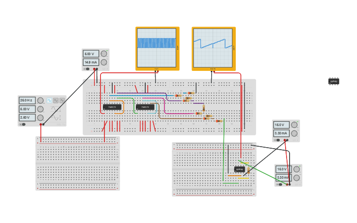 Circuit design R2R - Tinkercad