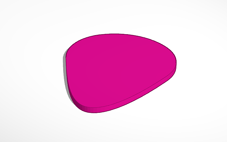 3D design plectrum voorbeeld leeg - Tinkercad