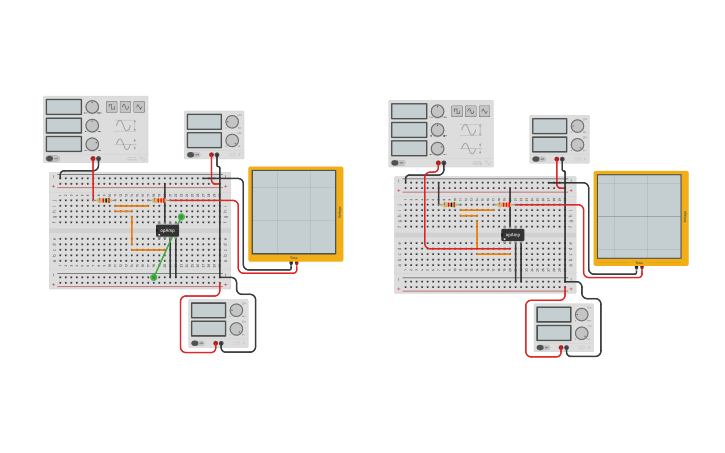Circuit design Inverting Non-Inverting - Tinkercad