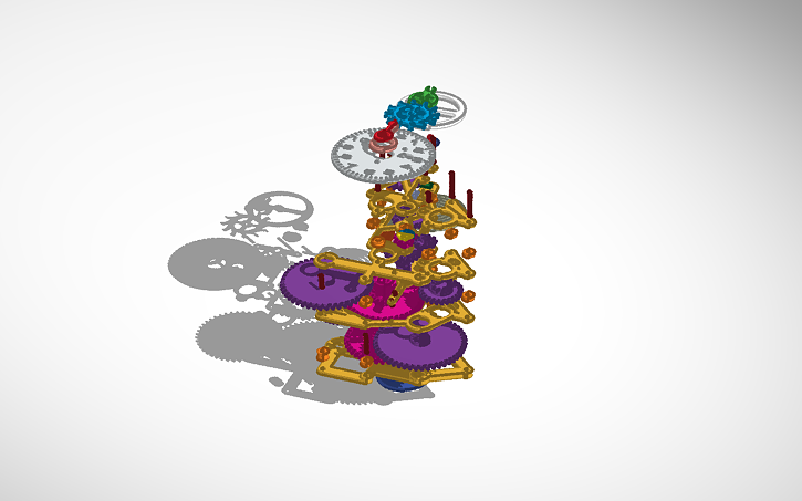 3D design Tick-Tock: The Tinker-Clock #1 (Exploded Display) | Tinkercad