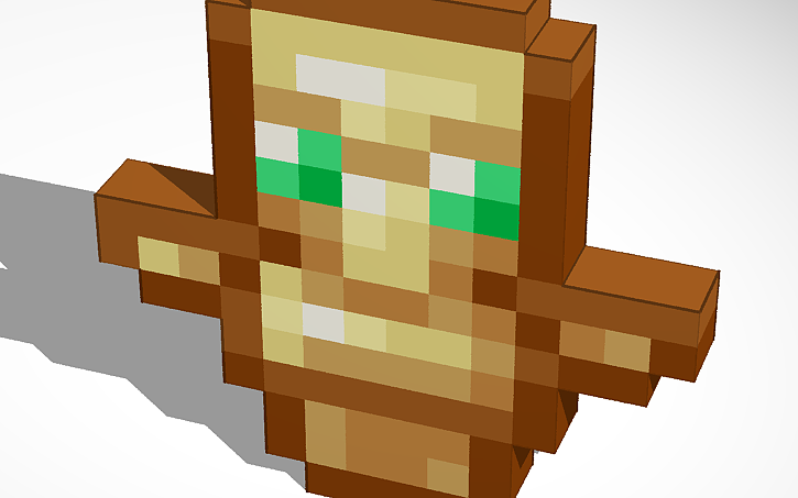 3D design Minecraft totem of undying - Tinkercad