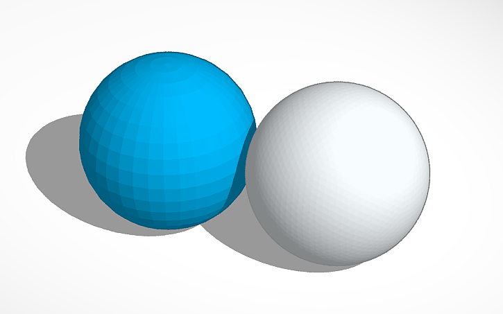3D design general sphere and perfect sphere - Tinkercad