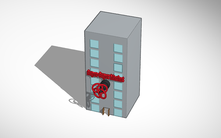 3D design Super-supermarket - Tinkercad