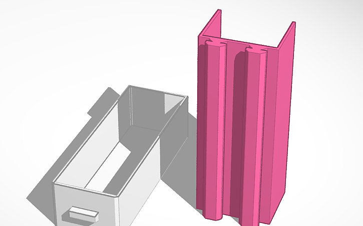 3D design Ender 3 extruder slot drawer - Tinkercad