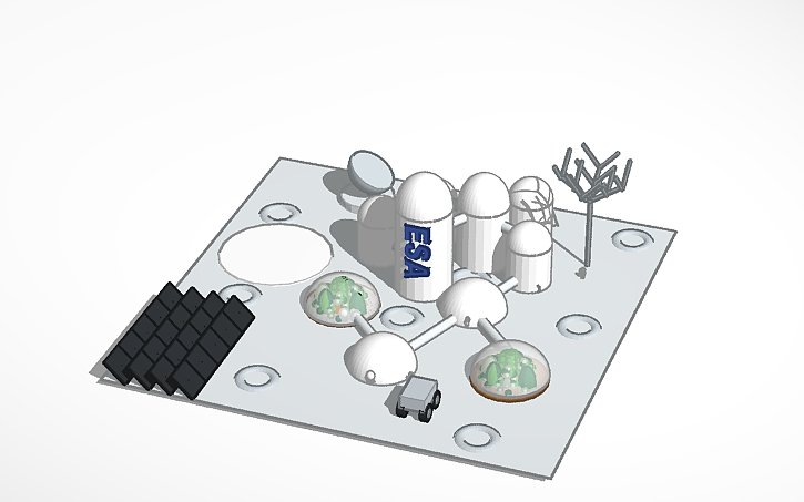 3D design moonbase - Tinkercad