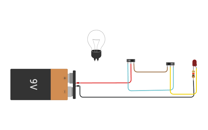 Circuit design two way switch - Tinkercad
