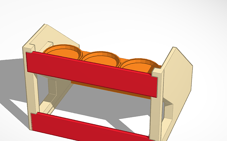 3D design paint rack complete | Tinkercad