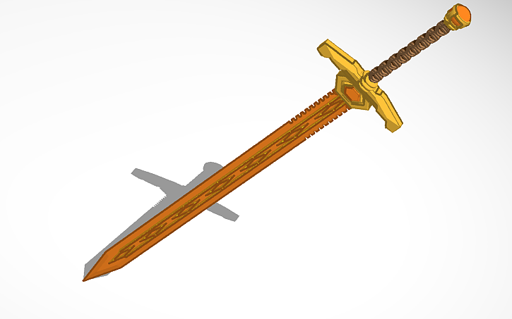3D design Fantasy Sword - High Noon (A Sun-forged Blade) - Tinkercad