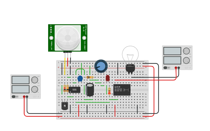 Circuit design Sensores - Tinkercad