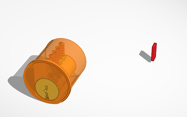 3D design lock cylinder - Tinkercad