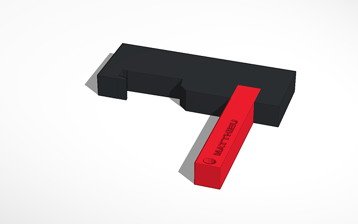 3D design Custom Keychain- Computer Class - Tinkercad