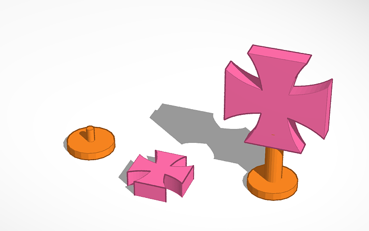 3D design Iron cross banner - Tinkercad