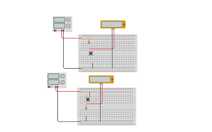 Circuit design PULL UP-PULL DOWN - Tinkercad