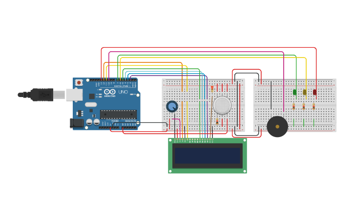 Circuit design Detector Gas - Tinkercad