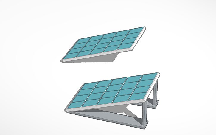 3D design solar panels - Tinkercad